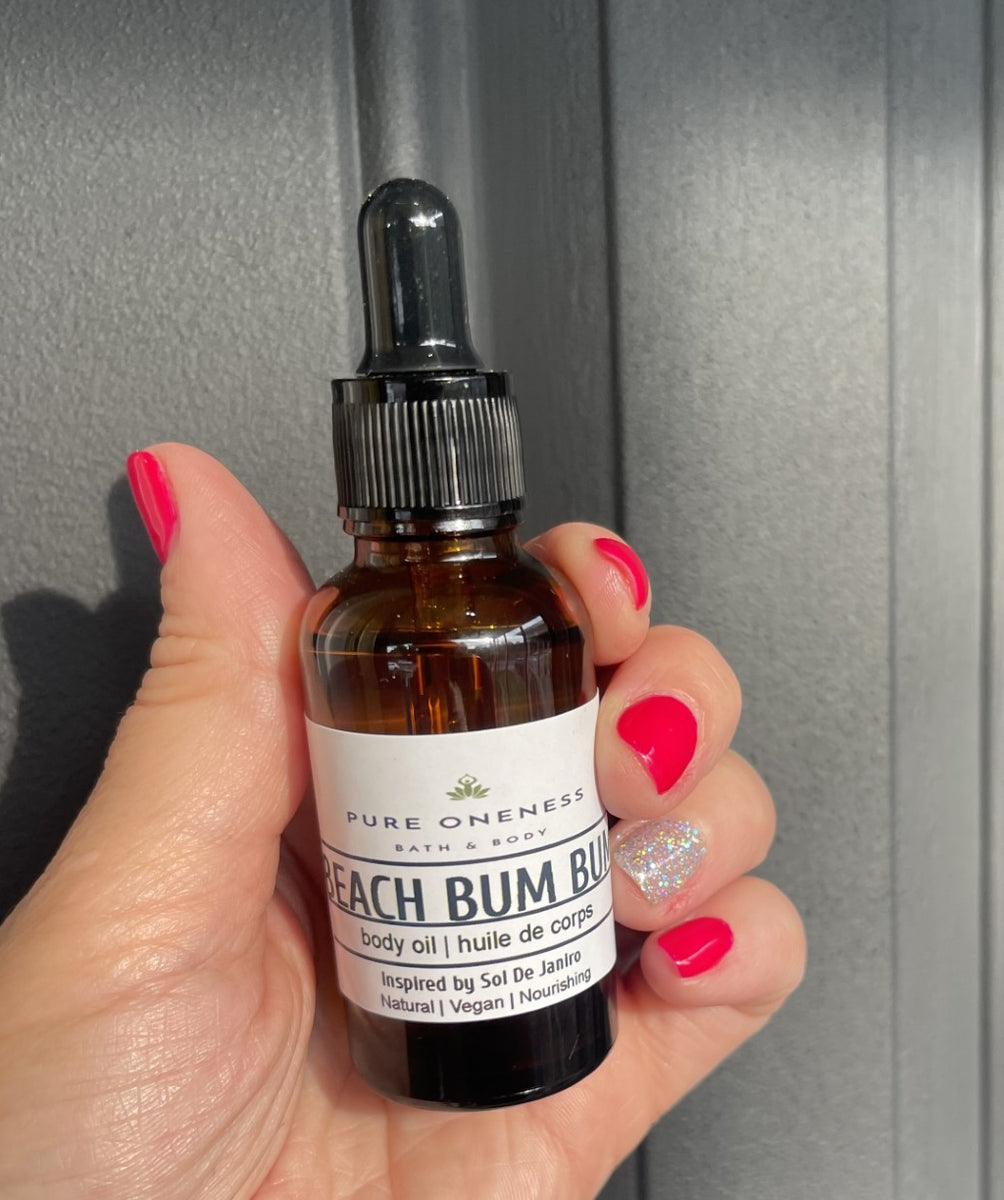 Pure Oneness Bath and Body Co Beach Bum Bum Body Oil 1 oz bottle – Melabath