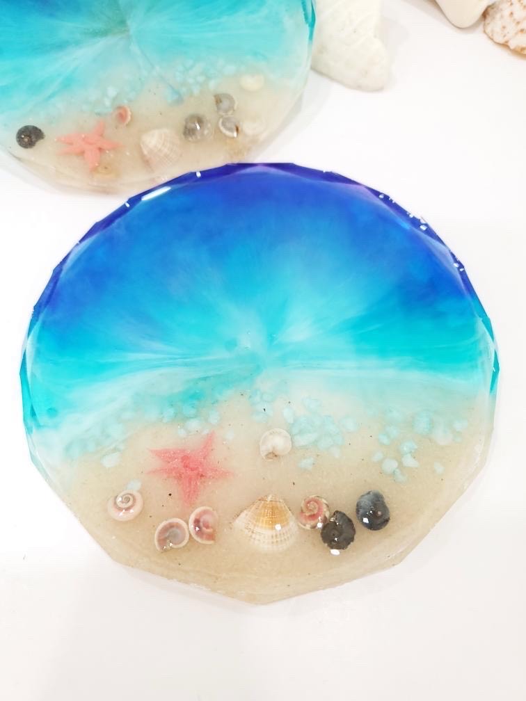 Ocean Themed Coasters set of 2 – Melabath